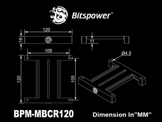 Bitspower Mount Bracket for CR Reservoir 120Series